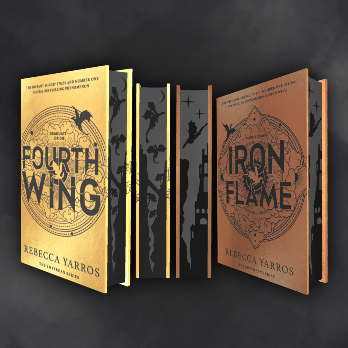 Fourth Wing & Iron Flame Sprayed Edge Hardback BUNDLE DEAL (UK edition ...